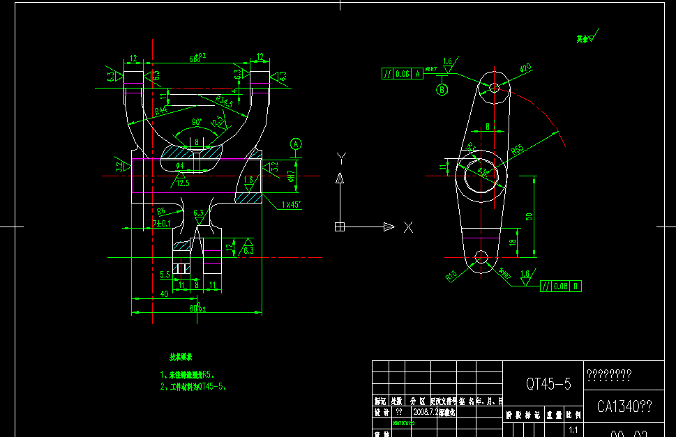 W147-CA1340自动车床杠杆[杠杆三]加工工艺及钻攻M4螺纹孔夹具设计-工艺夹具-龙图网