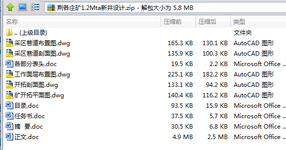 W357采矿工程毕业设计（论文）-荆各庄矿1.2Mta新井设计-采矿通风-龙图网